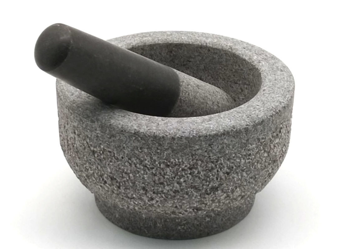 Pitted Surface Heavy Granite Stone Mortar And Pestle Set Molcajete ...